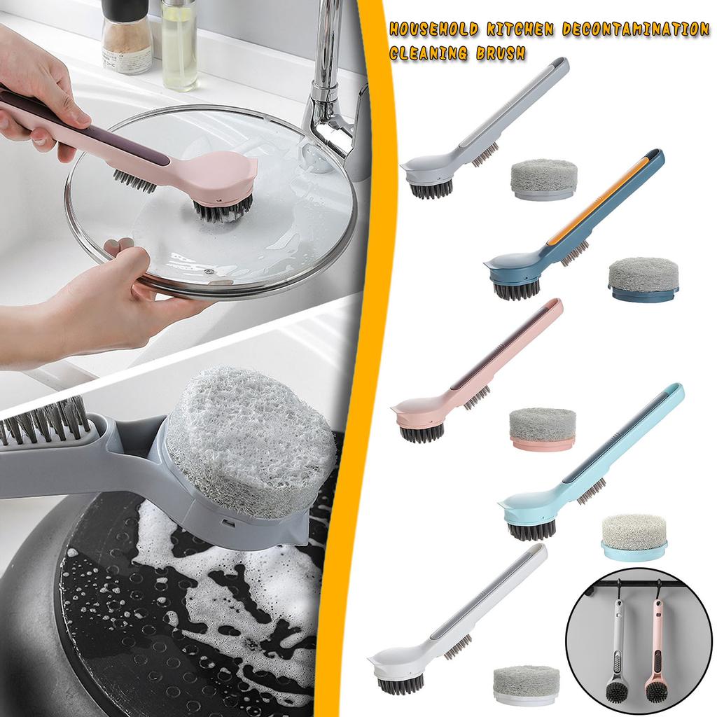 [BC] The Long Handle Of The Kitchen Brush Can Replace The Brush Head ...