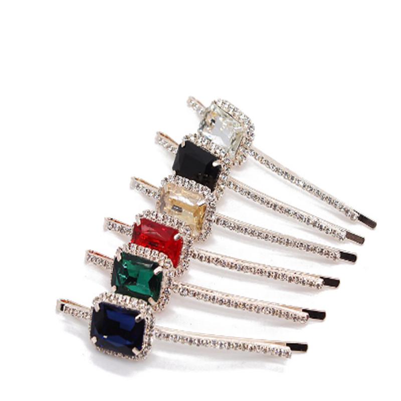 Buy Fashion Square Female Transparent Crystal Hairpin at affordable ...