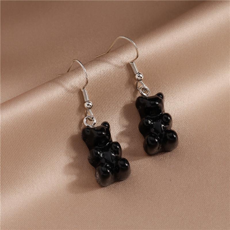 💰Cumpără 10 Culori Bomboane Cartoon Bear Charm Drop Cercei pentru femei ...