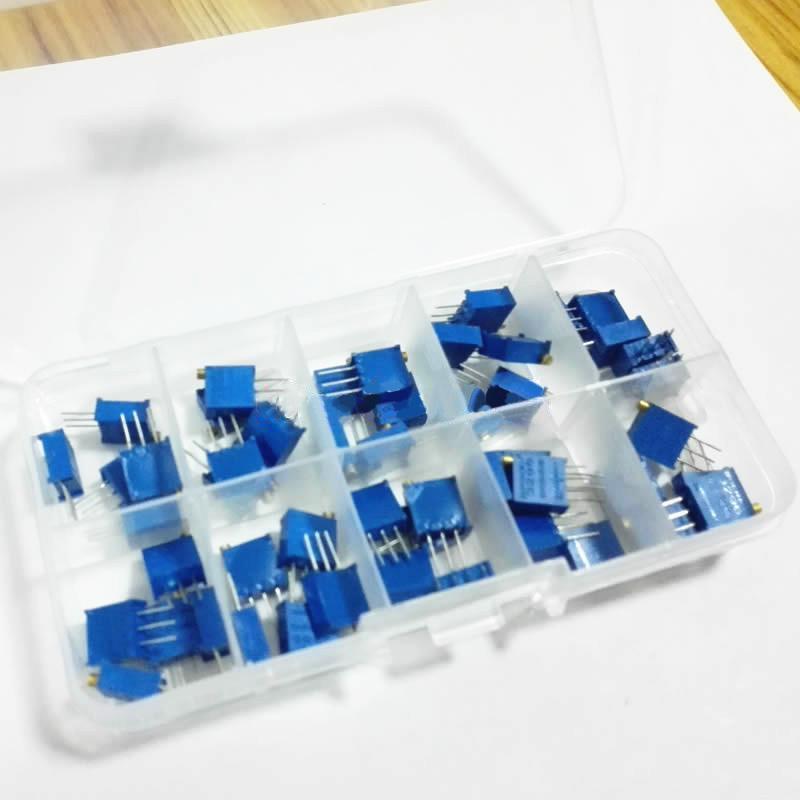 Buy 50pcs 3296W Multi-turn Trimmer Potentiometer Variable Resistor ...