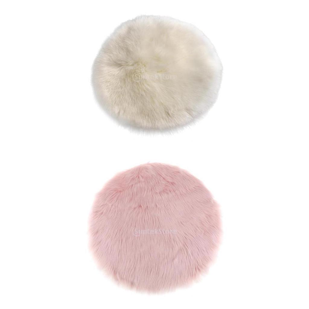 Buy Soft Sheepskin Fluffy Skin Faux Fur Fake Rug Mat Small Rugs White ...