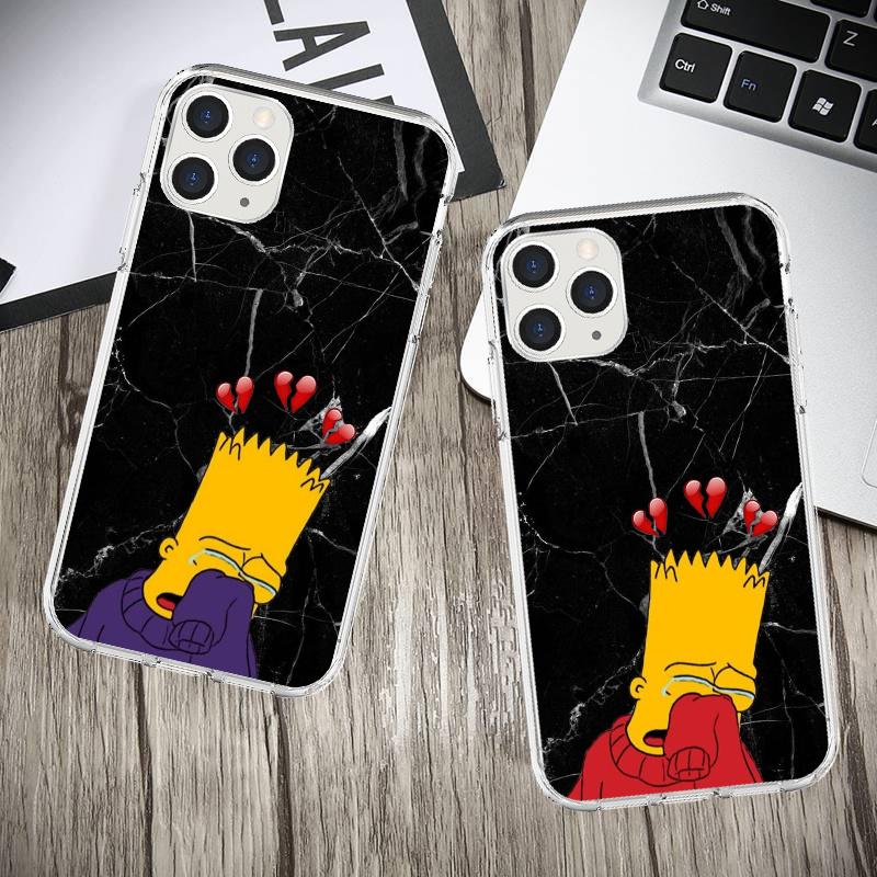 Buy Cartoon Simpson TPU+PC Cell Phone Case for Apple iPhone 7/8/X/XS/XR ...