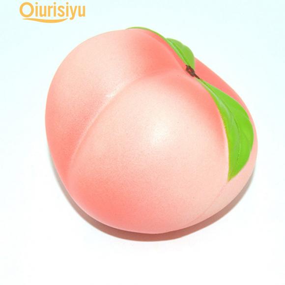 Stress Reduction 10cm Squishy Juicy Peach Fruit Slow Rising Squeeze Toy ...