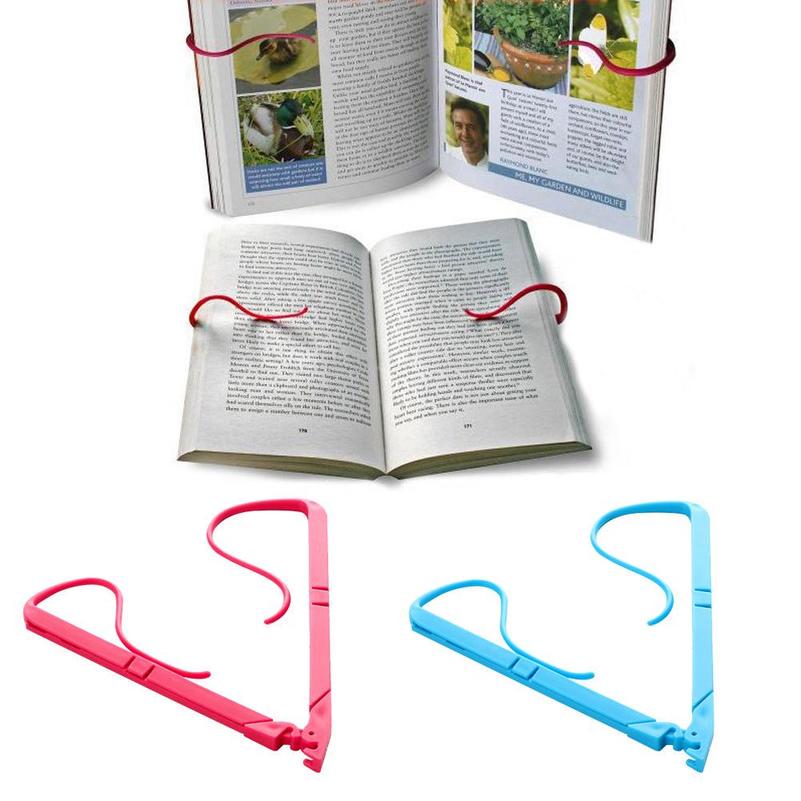 Buy Portable Hands Free Book Holder Folding Stand Holds Pages Open Clip ...