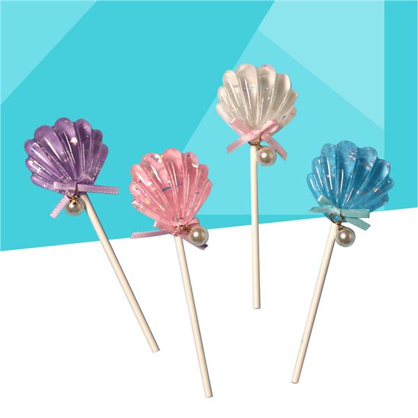 Buy 12Pcs Sea Shells Cake Toppers Decoration Baby Shower Wedding ...