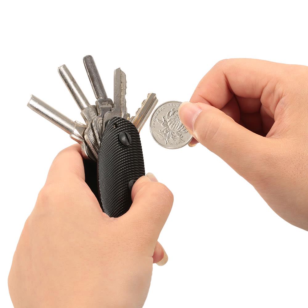 Compact Aluminum Alloy Key Holder Key Organizer Clip Folder Multi-Use ...