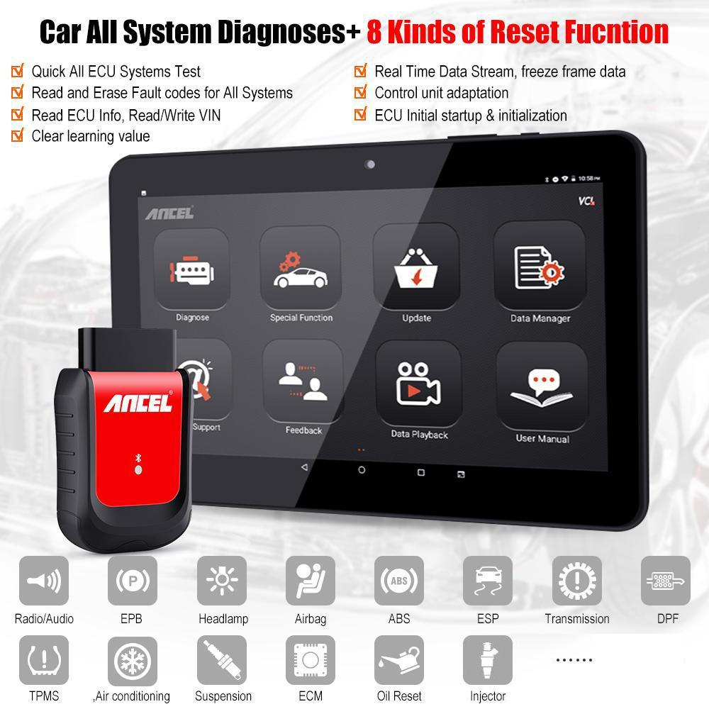 Cheap ANCEL X6 Car All System OBD2 Scanner Bluetooth Diagnostic Tool 8 ...