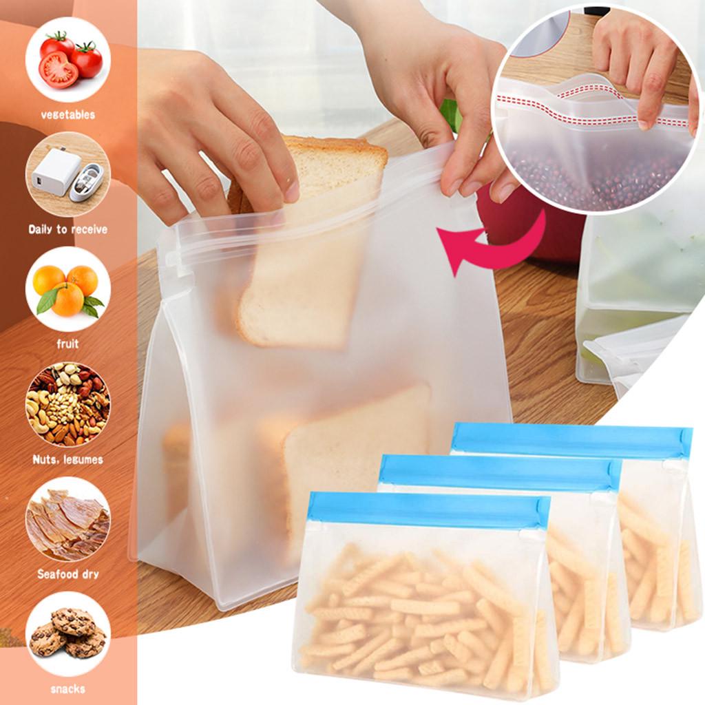 [BD36] Reusable Storage Bags Ziplock Lunch Bags for Food Marinate Meat ...