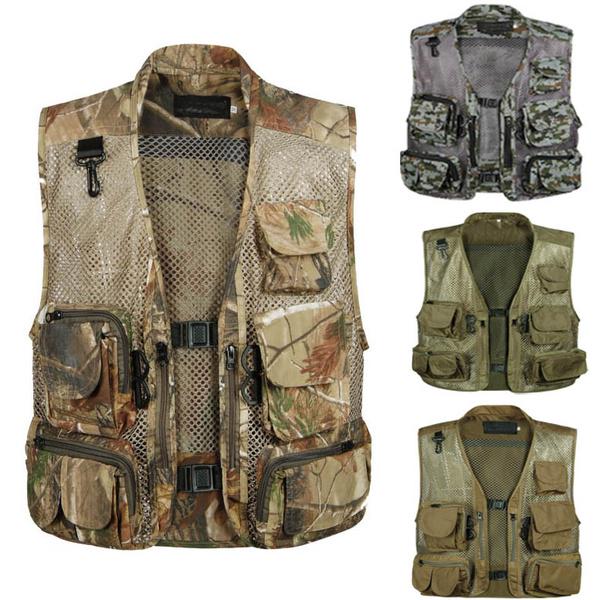 Buy Mens Outdoor Fishing Waistcoat Casual Multifunctional Jacket Multi ...