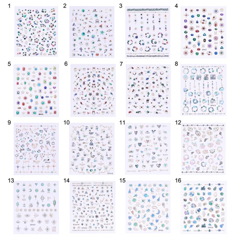 3D Nail Sticker Gem Adhesive Decals Nail Art Decoration Transfer ...