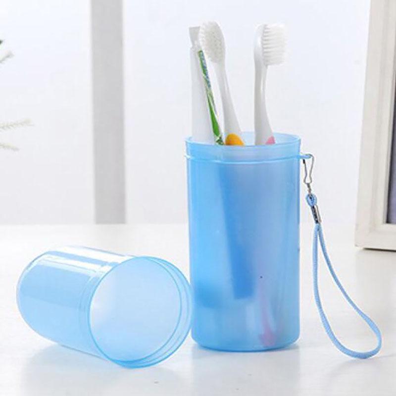 Buy Transparent Blue Couple Mouth Mug Set Box with Lid Plastic Brushing ...
