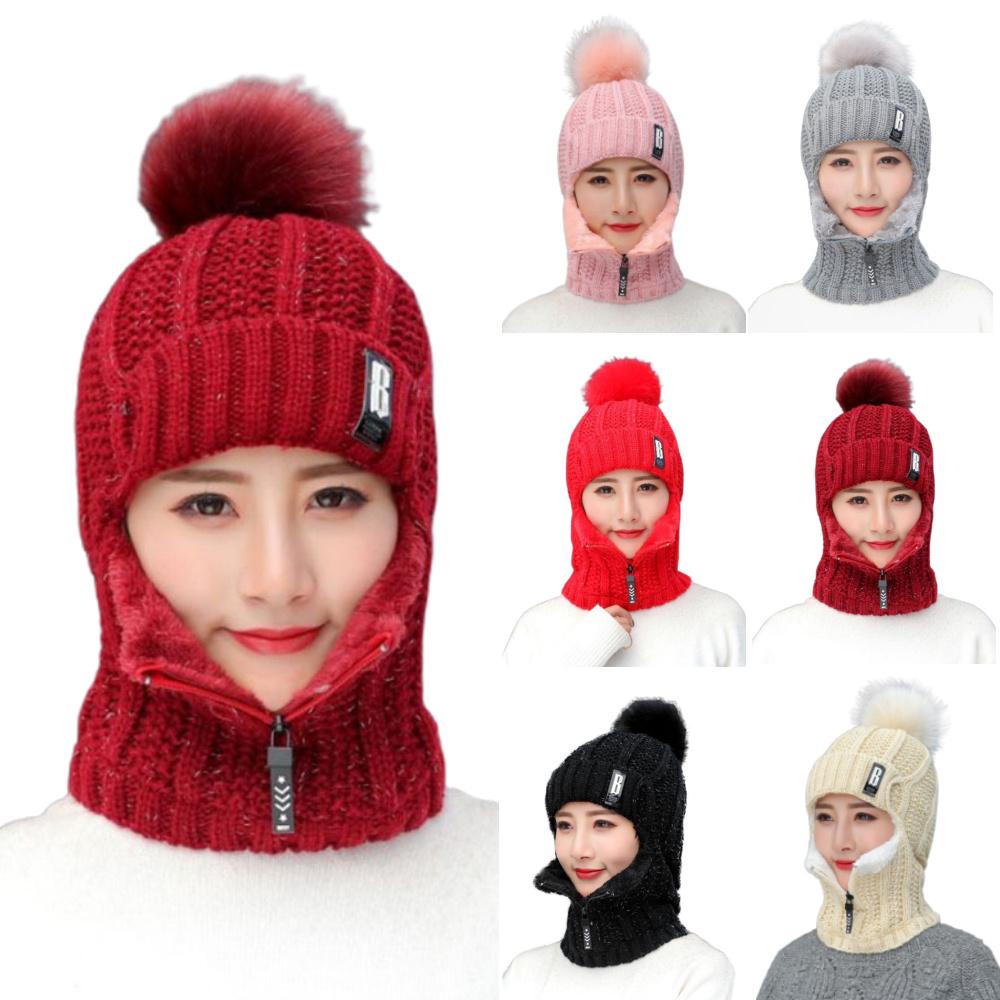 Cheap Womens Beanie Hat Pom Bobble Scarf Neck Warmer Knit Winter ...