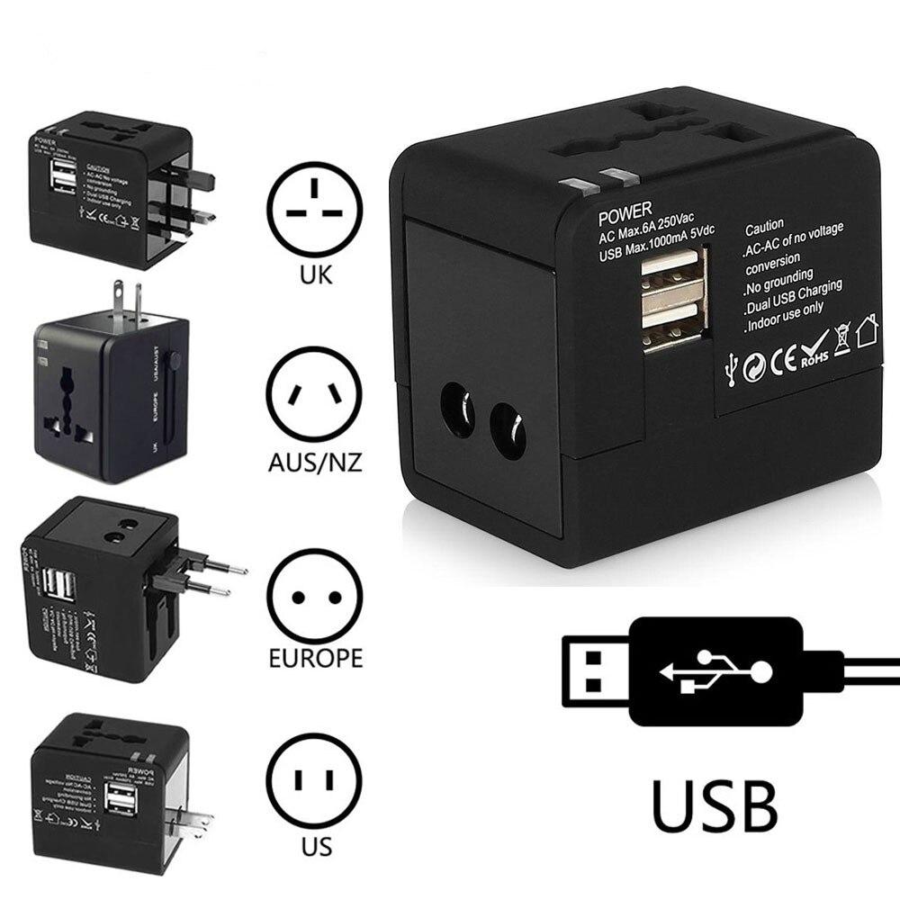 Universal Electric Sockets Adapter USB Travel Plug Power Charger ...