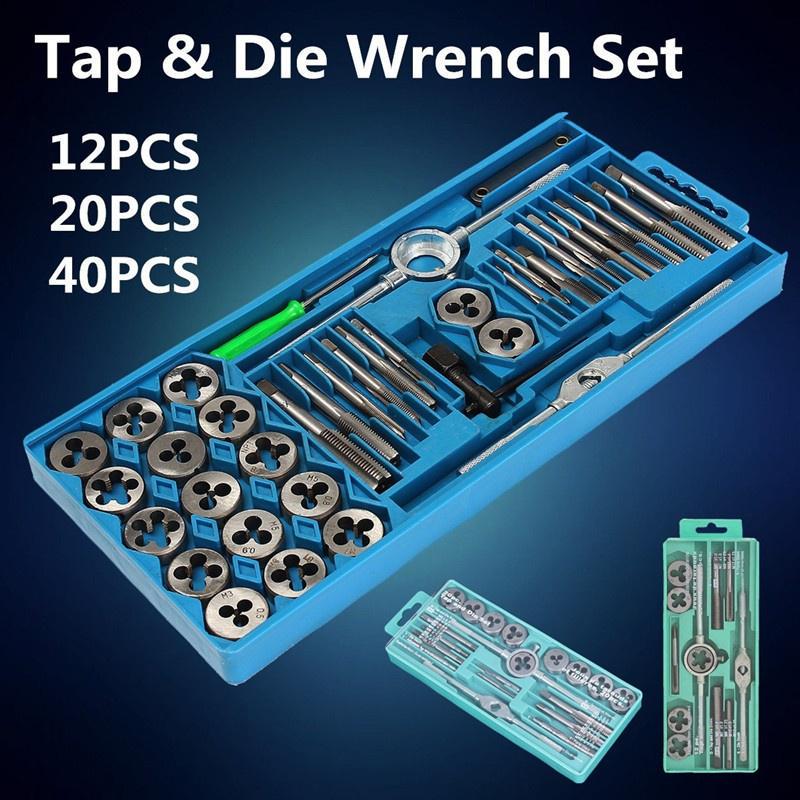 Cheap Tap and die wrench 20pcs metric tap wrench pro set m6-m12/m3-m12 nuts bolts alloy metal ...