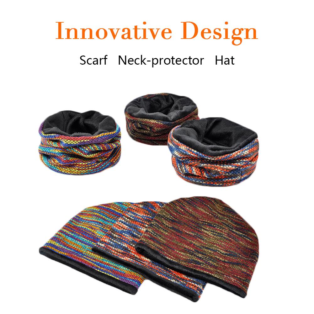 Buy Knitted Velvet Warm Headgear Ski Veneer Multi-color Winter Beanie ...