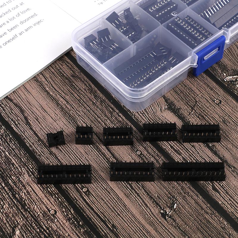 66Pcs/Box Dip Ic Sockets Solder Type Socket Kit 6/8/14/16/18/20/24/28 Pin uygun fiyatlı satın ...