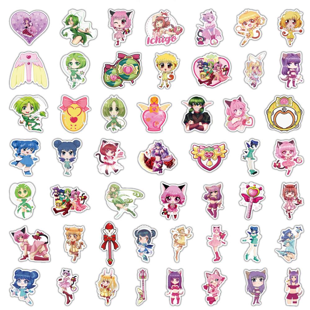 Satın alın 10/30/50pcs Kawaii Tokyo Mew Mew Stickers Anime Decorative ...