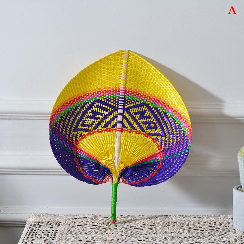 Buy Summer Cooling Pure Handmade Diy Heart Shaped Bamboo Woven Fan Diy ...