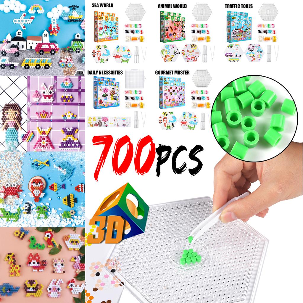 Upgraded Cylindrical DIY Water Magic Sticky Fuse Beads Plastic Toys ...