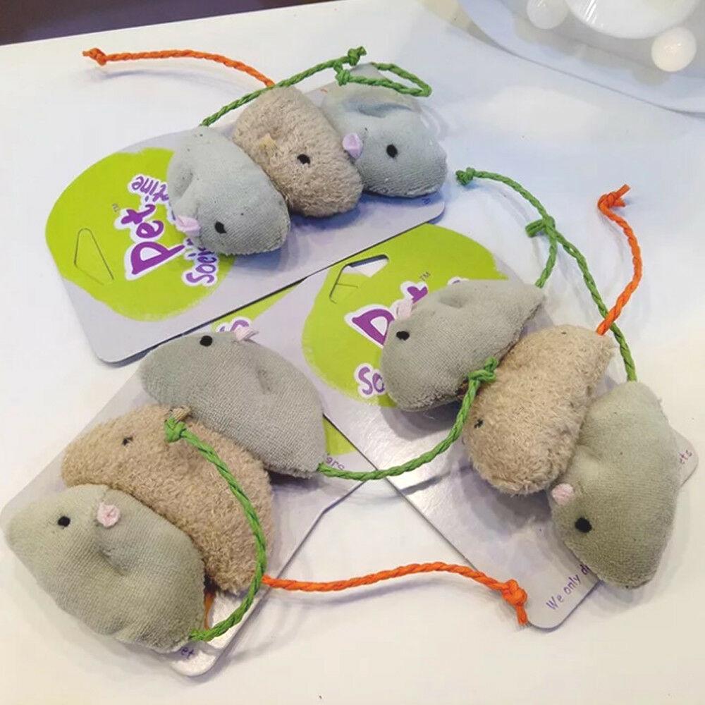 Buy 3Pcs Plush Kitten Funny Mini Pet Cat Supplies Fake Mouse Cat Toys ...