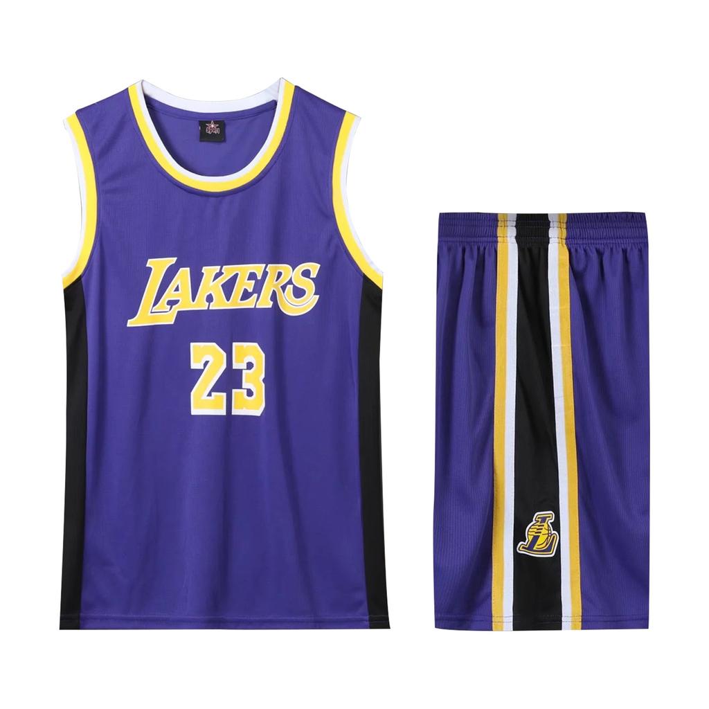 Buy Basketball Kit For Le Bron Raymone Ja Mes No.23 Lakers Adults Set ...