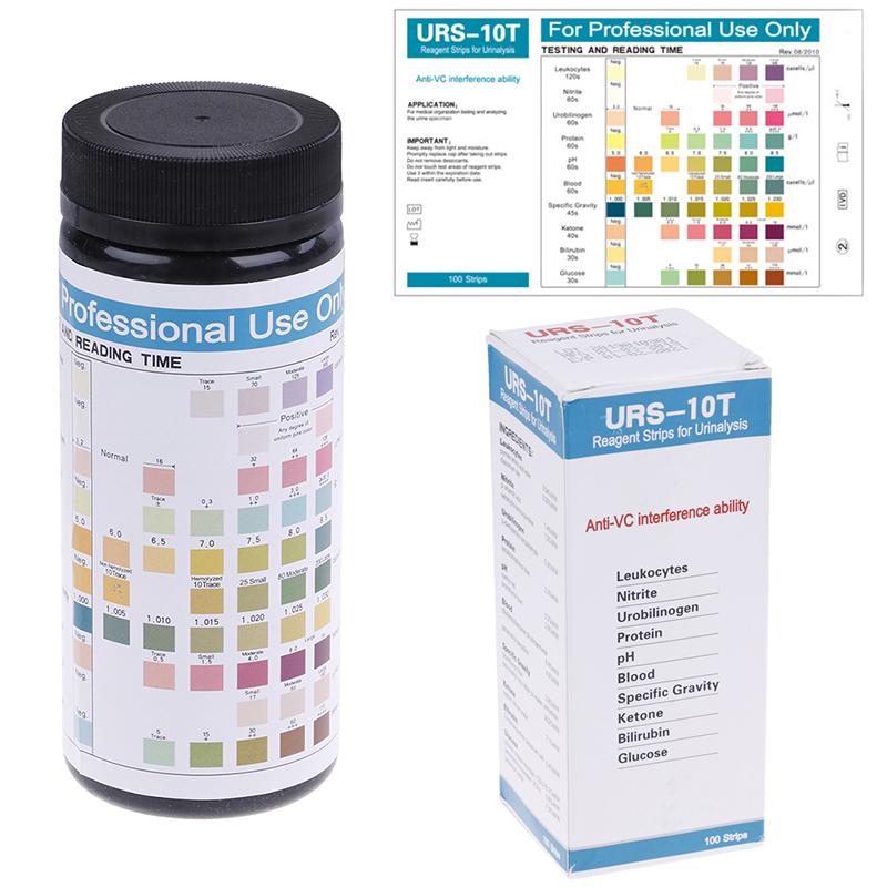 Buy Urs-10T 100Strips Urine Analysis Reagent Test Paper 10 Parameters ...
