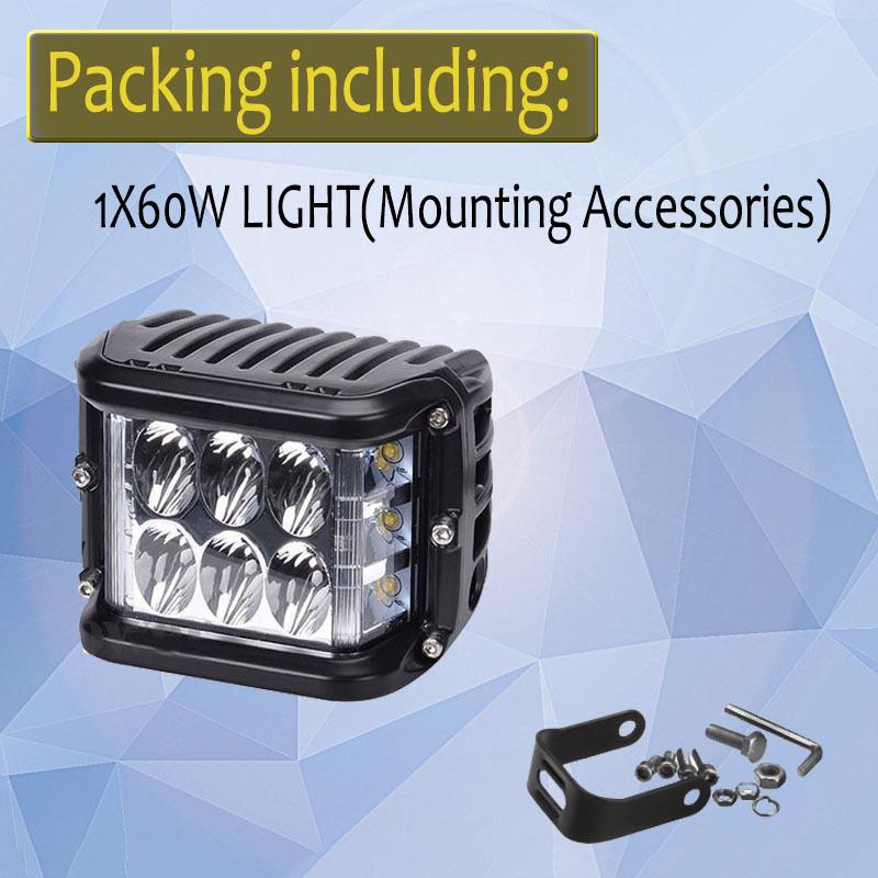 Cheap 60W 3 Side Led Cube Led Light Driving Light for SUV Off Road ...
