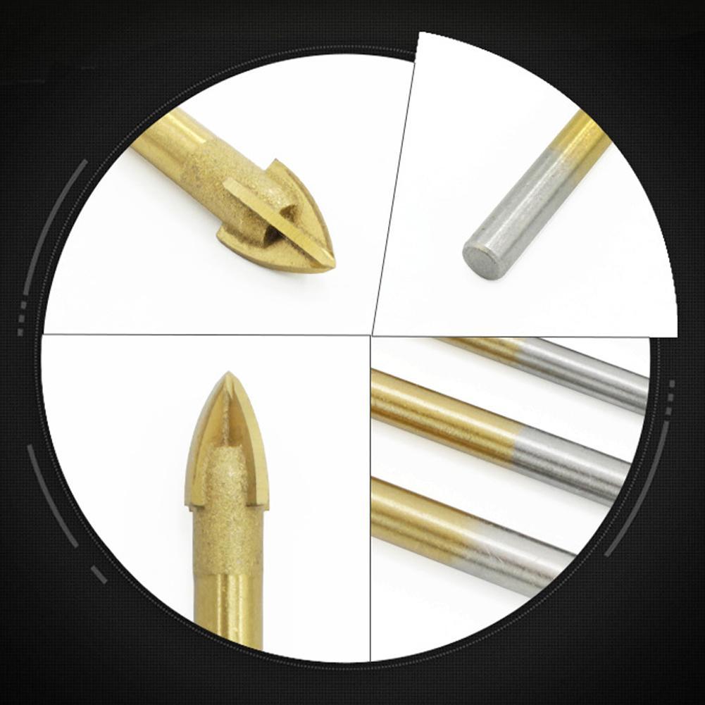 Buy TitaniumTCT Glass Drill Bits Hex Shank Titanium Coated Tools Glass ...