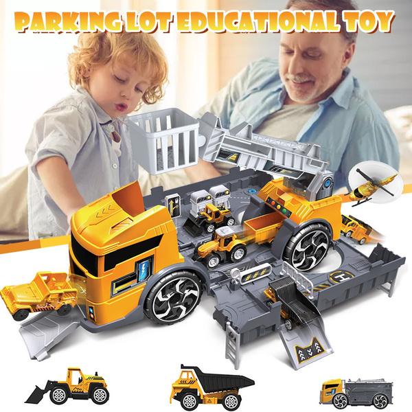 Children's Engineering Vehicle Set Simulation Parking Kid Educational ...