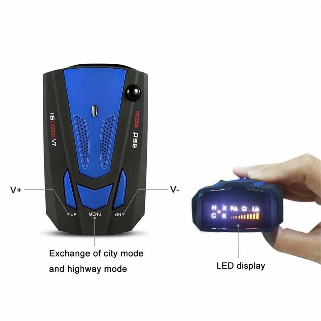Key-D 360 Degree Car Radars GPS Speed Polices Safe Detector Speed Voice ...