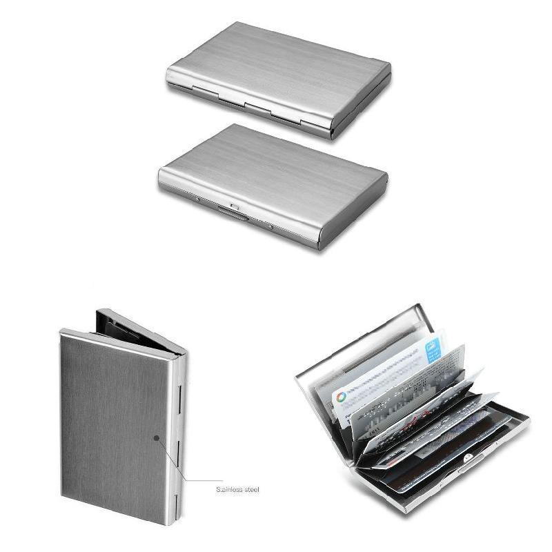 Buy Blocking 6 Slot RFID Credit Stainless Card Wallet Case Protection ...