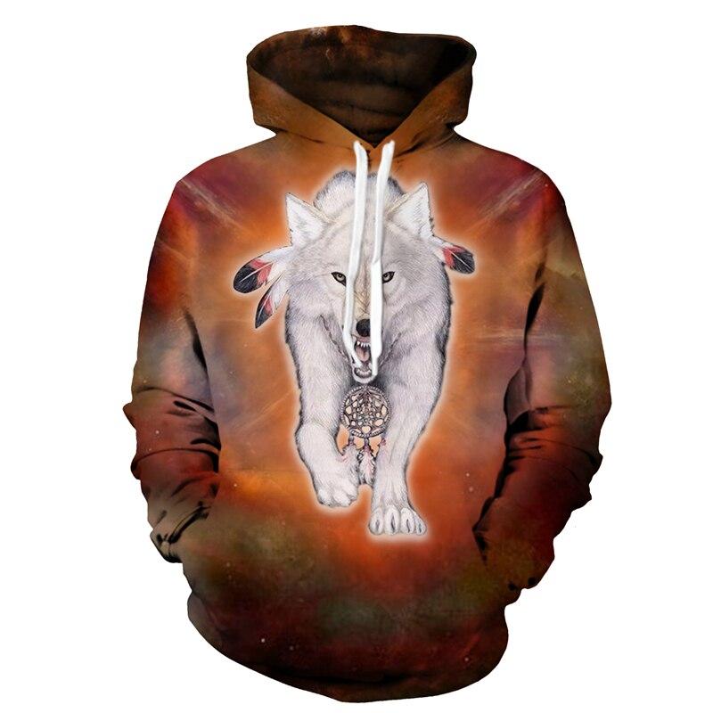 Buy Spring And Autumn Male 3d Wolf Print Sweater Fashion Boy Hip -Hop ...