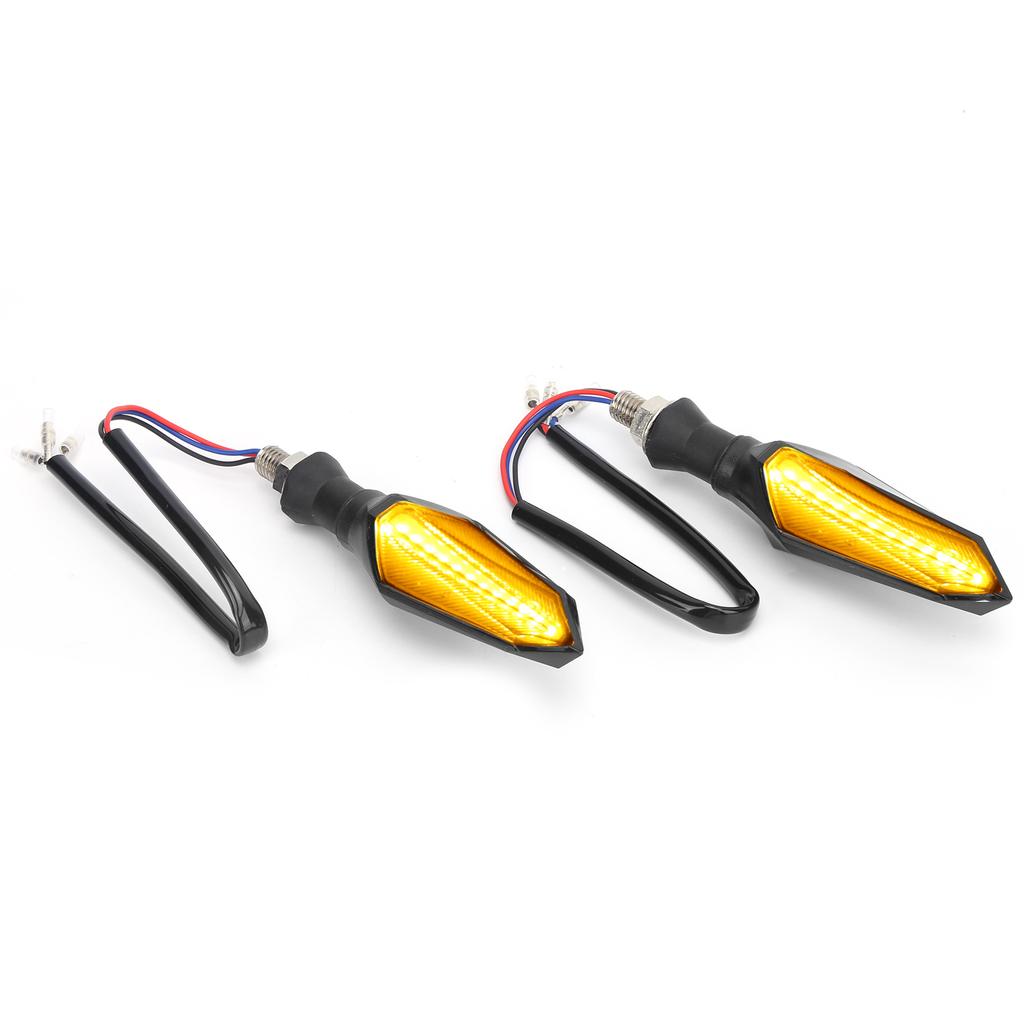 Buy 2pcs Motorcycle LED Turn Signal Lamp 12‑15V Amber Blue Light Color ...