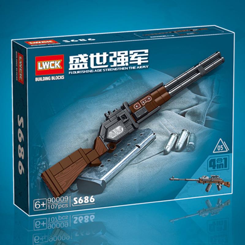Buy Building Block Gun Prosperous Age Strong Army Eating Chicken Series ...
