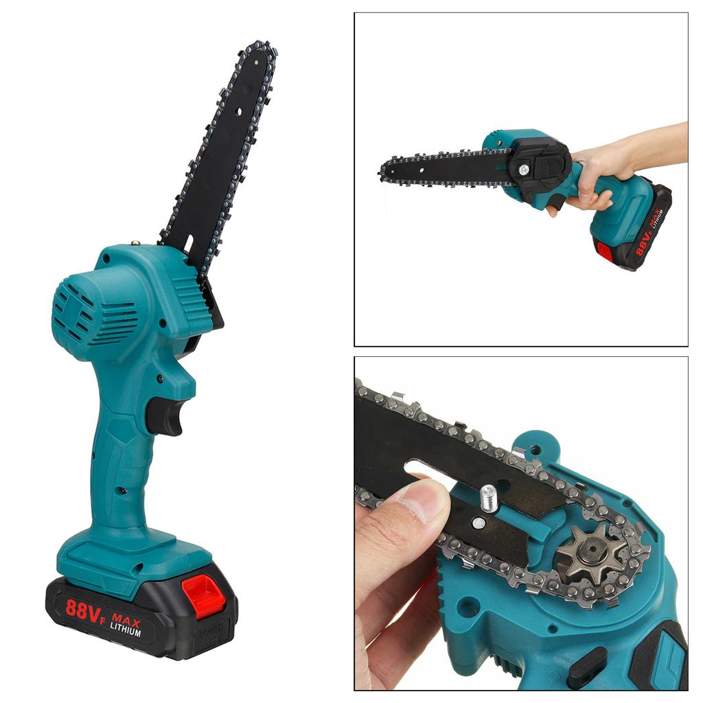 Buy Electric Chain Saw Cordless 88V 1200W Cutter Handy with Battery at ...