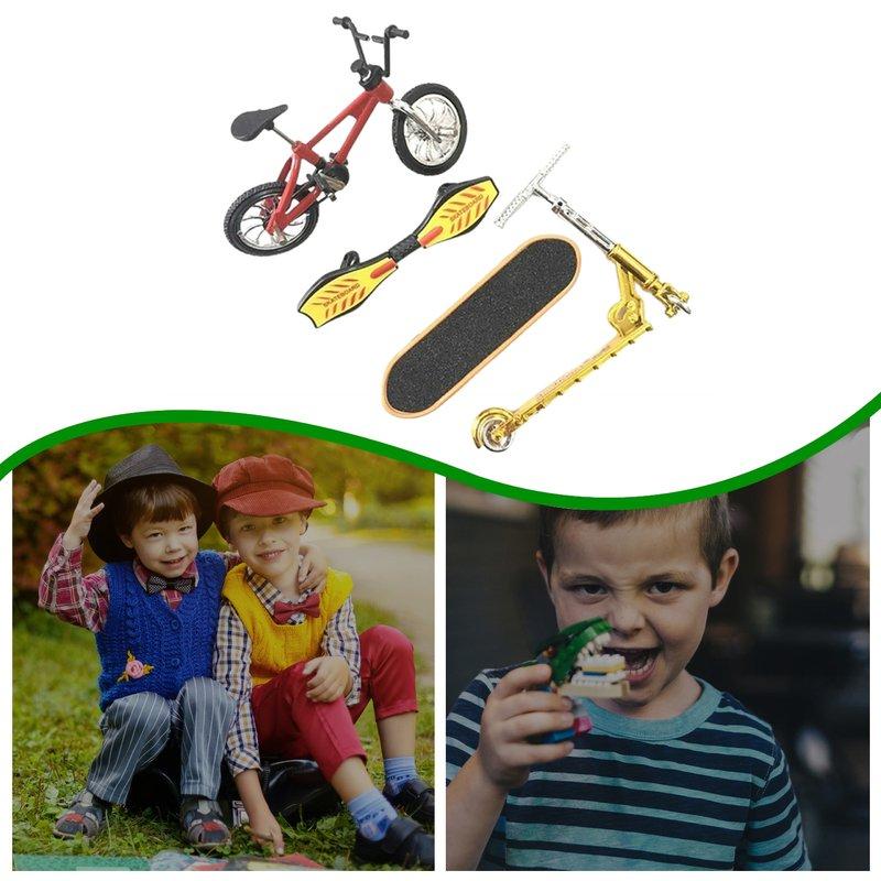 Top Electric Flexible And Fun Finger Cycling Finger Skateboard Toys Set ...