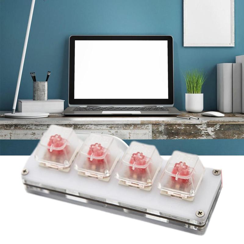 Buy 4keys Pink Programming Keypad USB Hotswap Keyboard Support Red ...