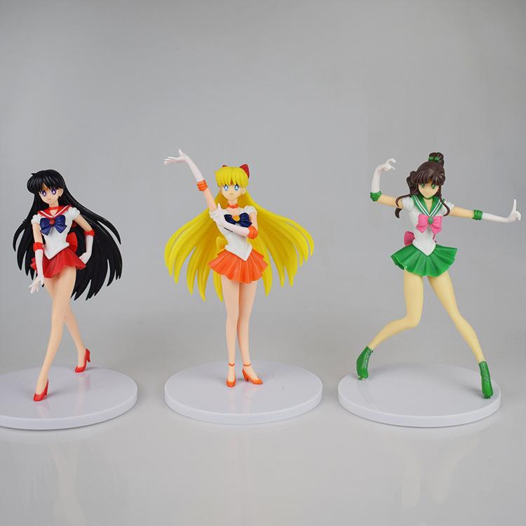Buy Hot Anime Figure Japanese Cartoon Sailor Moon Mercury Mars Jupiter ...
