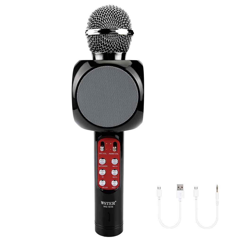 Buy WS-1816 Wireless Bluetooth Karaoke Microphone K Song Pocket Speaker Machine for iPhone ...