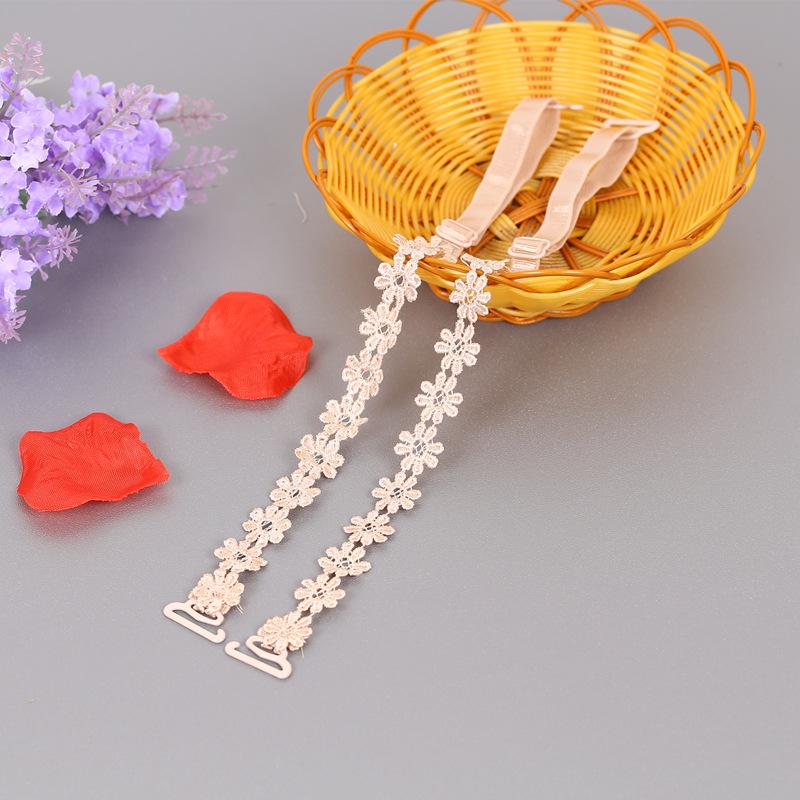 Buy Women Elastic Bra Strap Bra Accessories Floral Lace Bra Strap Anti ...