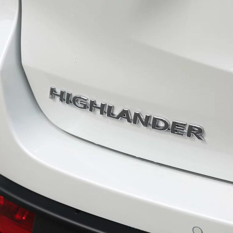 Buy Toyota Highlander HIGHLANDER English Letter for Camry Vios Corolla ...