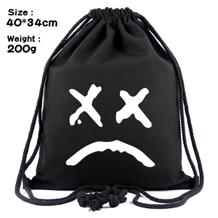American Rapper Lil Peep Backpack Drawstring Backpack Storage Bag ...