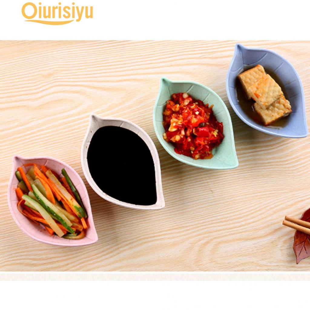 Buy COZYROOM Leaf Shape Wheat Straw Seasoning Dish Sauce Vinegar Mini ...