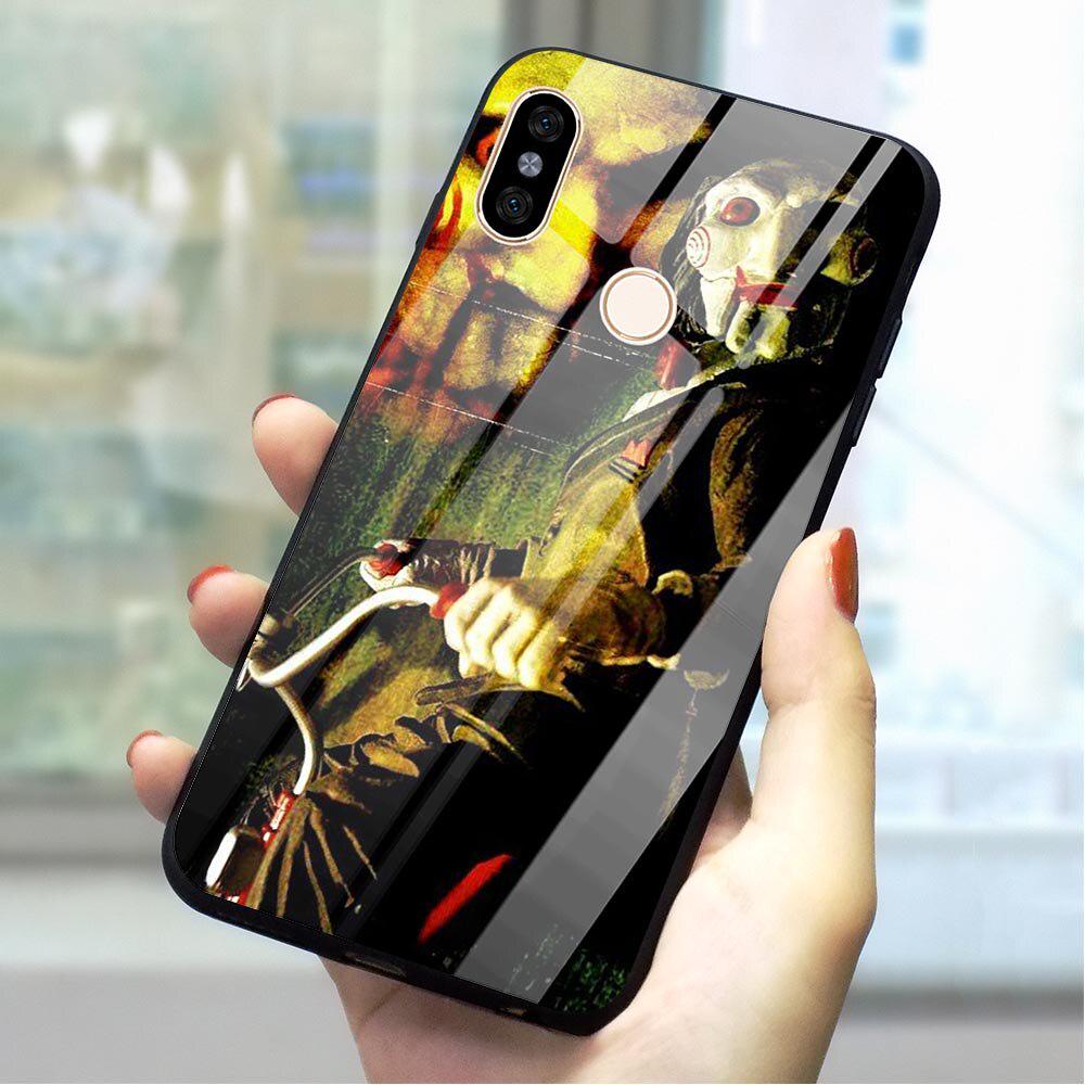 Buy Jigsaw Saw Horror Glass Phone Case Cover for Pocophone F1 A1 A2 8 ...