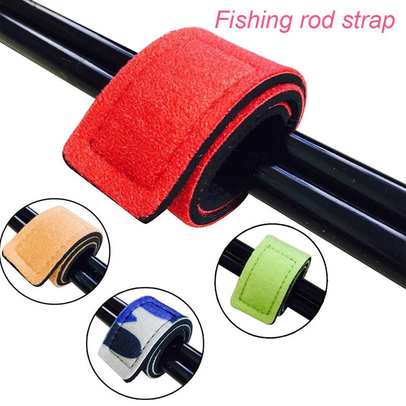 Fishing Rod Belts Cable Velcro Tie Strap Stretchy High Elastic Antiskid ...