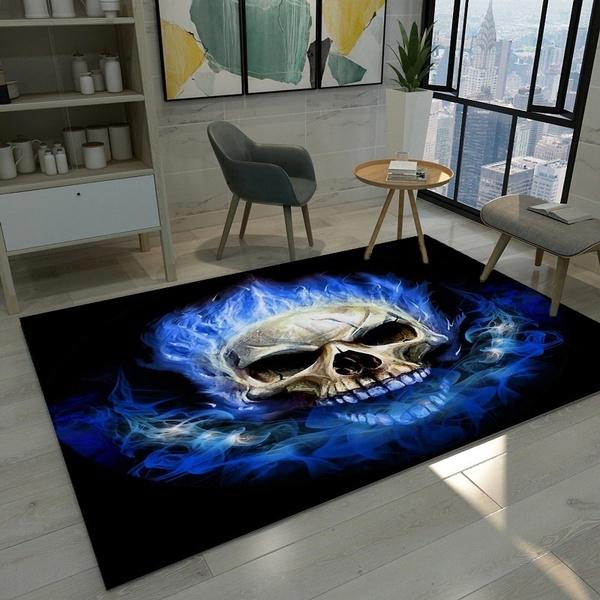 Buy 3D Skull Carpet Non-slip Living Room Rug Perfect for Living Room ...