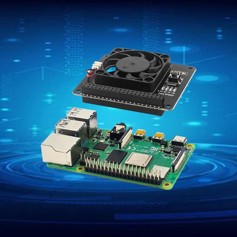 Buy 2.56x2.25inch Fan HAT for Raspberry Pi 4B/3B+/3B ,Raspberry Pi Fan ...