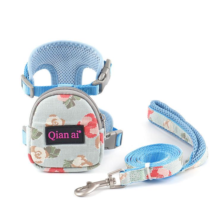 Buy Pet Dog Vest Harness Leash Backpack 3pcs Sets Adjustment Breathabl ...