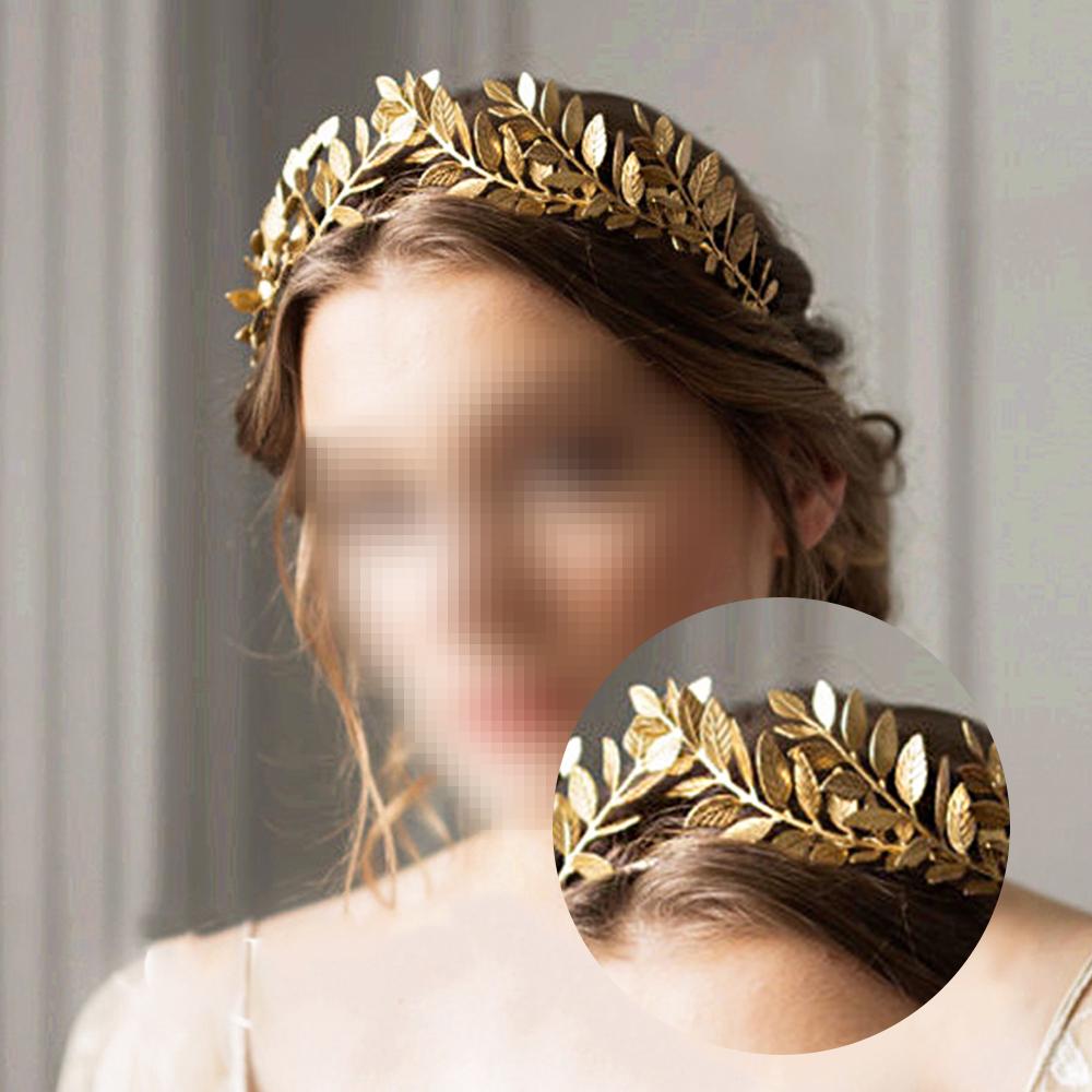 Roman Gold Leaf Tree Branch Crown Headpiece Bridal Wedding Headband ...