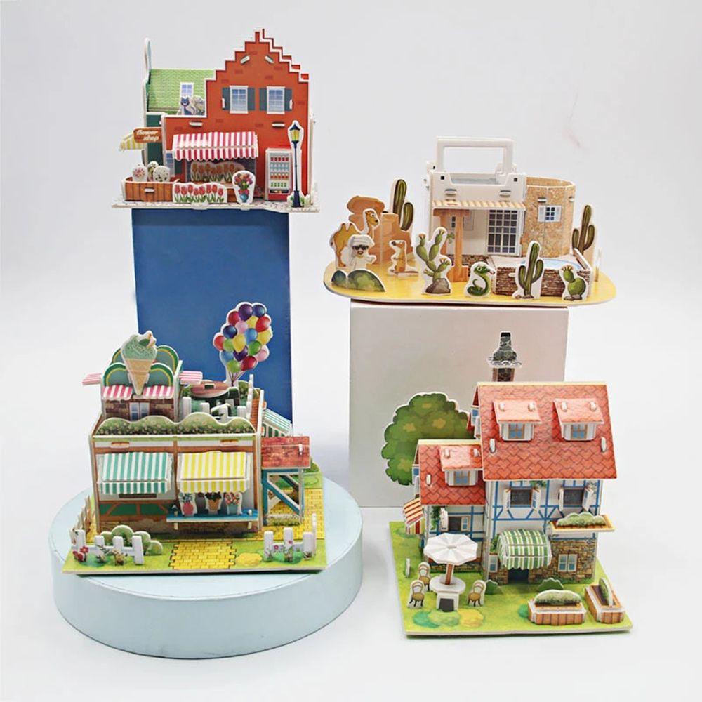 Buy DIY Handmade 3D Stereo Puzzle Building Model Toy Early Learning ...